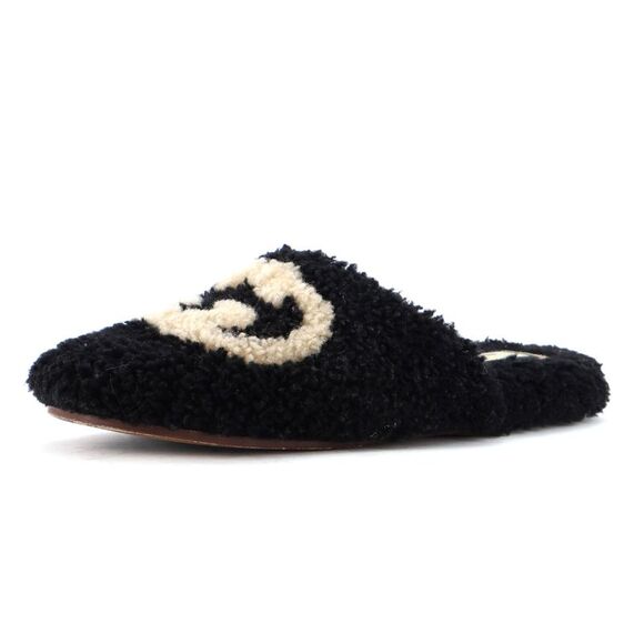 Gucci | Shoes | Gucci Womens Eileen Interlocking G Slippers Shearling ...